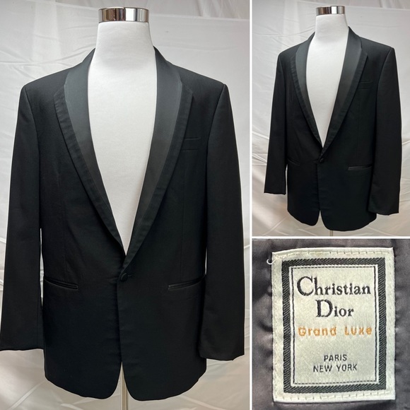 Dior | Suits & Blazers | Mens Christian Dior Luxe Black Tuxedo Single ...